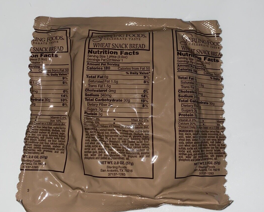MILITARY MRE WHEAT SNACK BREAD – Armed Forces Supply